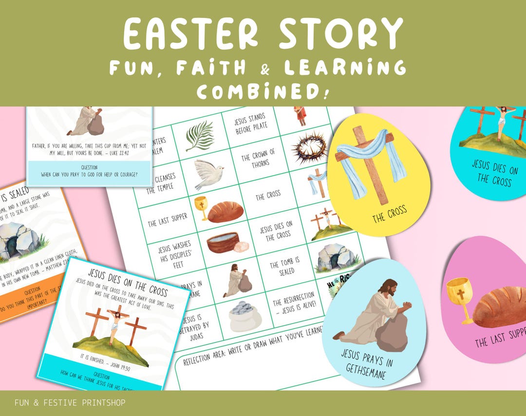 Easter Story Treasure Hunt - Holy Week Kids - Sunday School Easter ...