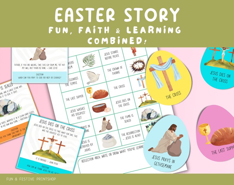 Easter Story Treasure Hunt - Holy Week Kids - Sunday School Easter ...