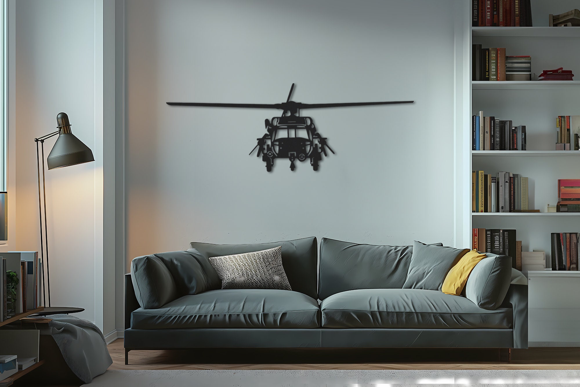 S60 Blackhawk Helicopter Silhouette - Laser Cut Metal Wall Art ...