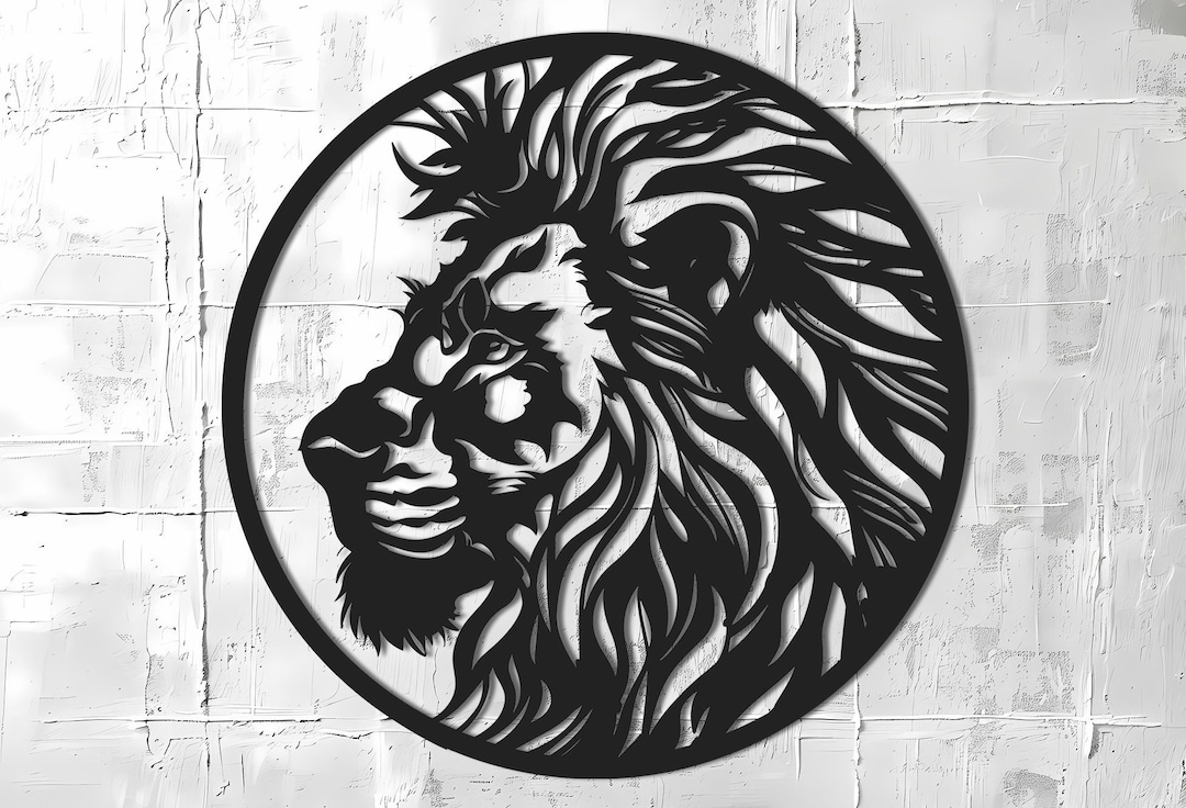 Alpha Male Lion Metal Art, Detailed Beauty of a Lion, Majestic Lion ...
