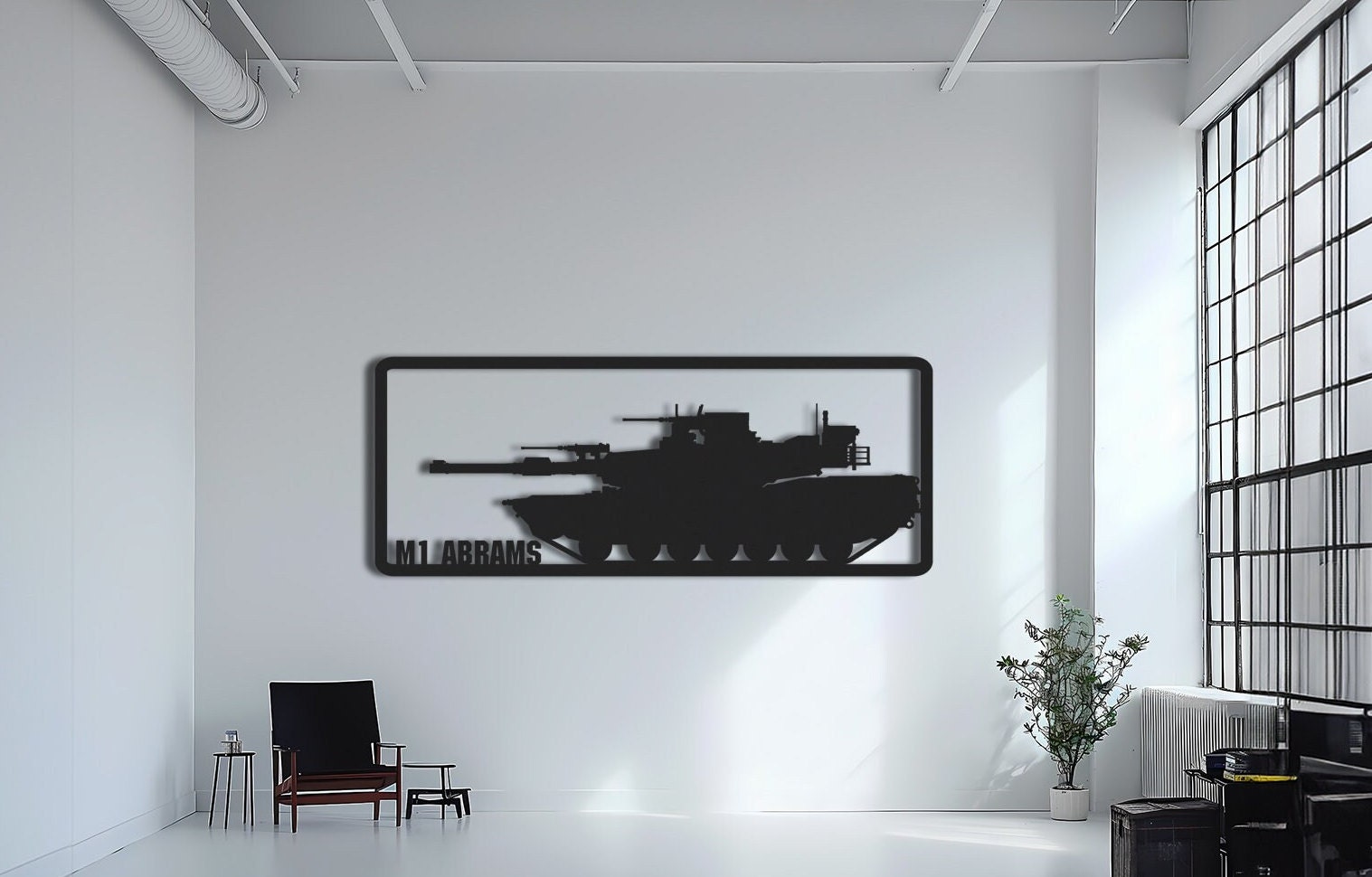 Abrams Tank Silhouette – Laser Cut Metal Wall Art, Military Decor - Etsy