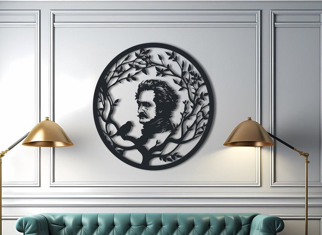 Edgar Allan Poe Metal Wall Art, Laser Cut Gothic Home Decor - Etsy