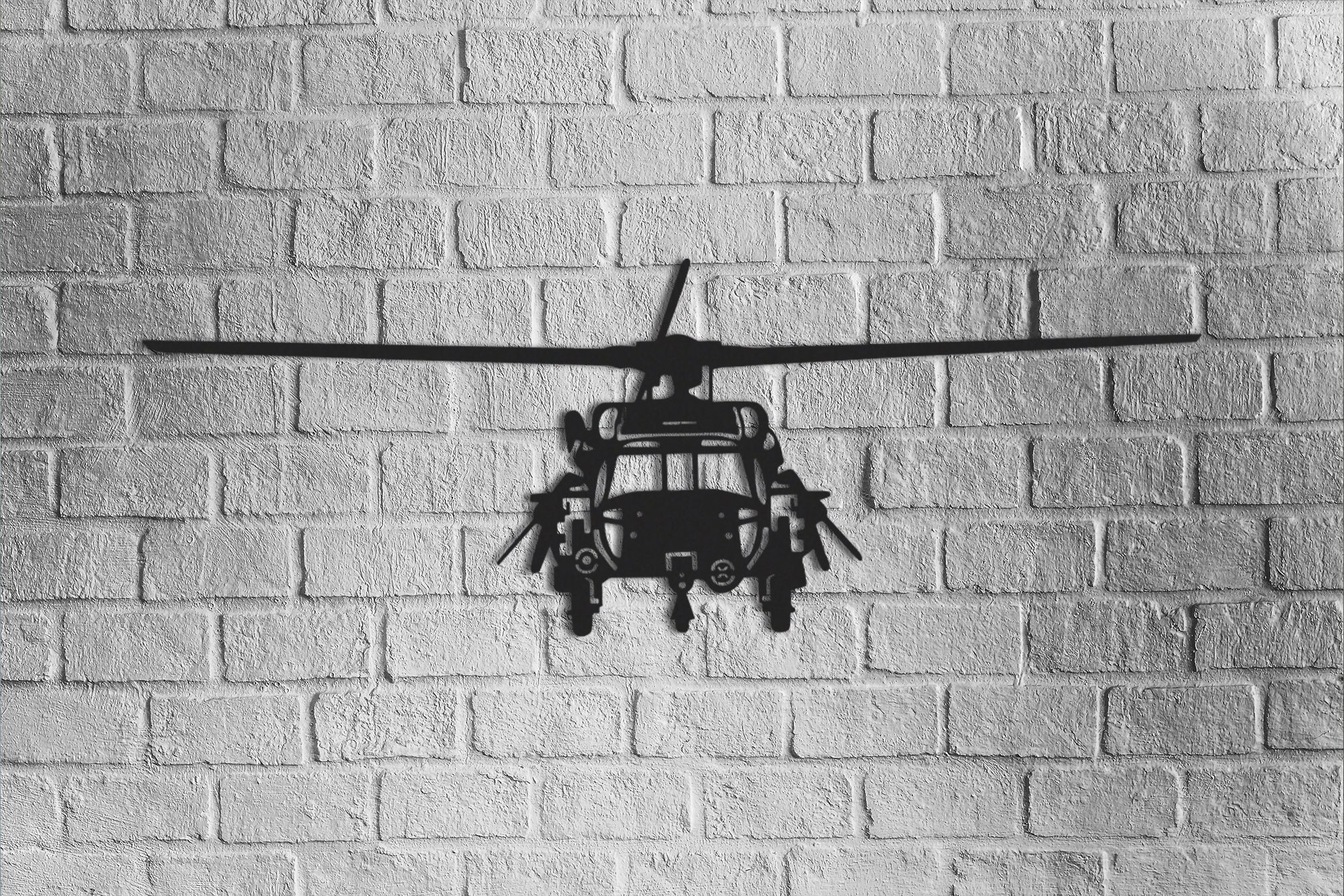 S60 Blackhawk Helicopter Silhouette - Laser Cut Metal Wall Art ...
