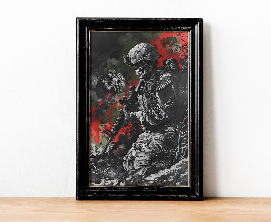 US Marine Special Ops Canvas Art, American Commando Poster, Patriotic ...