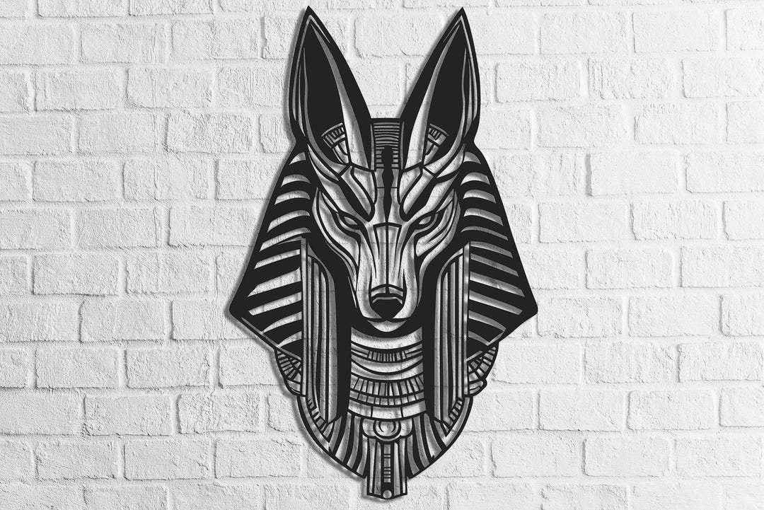 Ancient Egypt God Anubis Silhouette - Detailed Modern Art Laser Cut ...