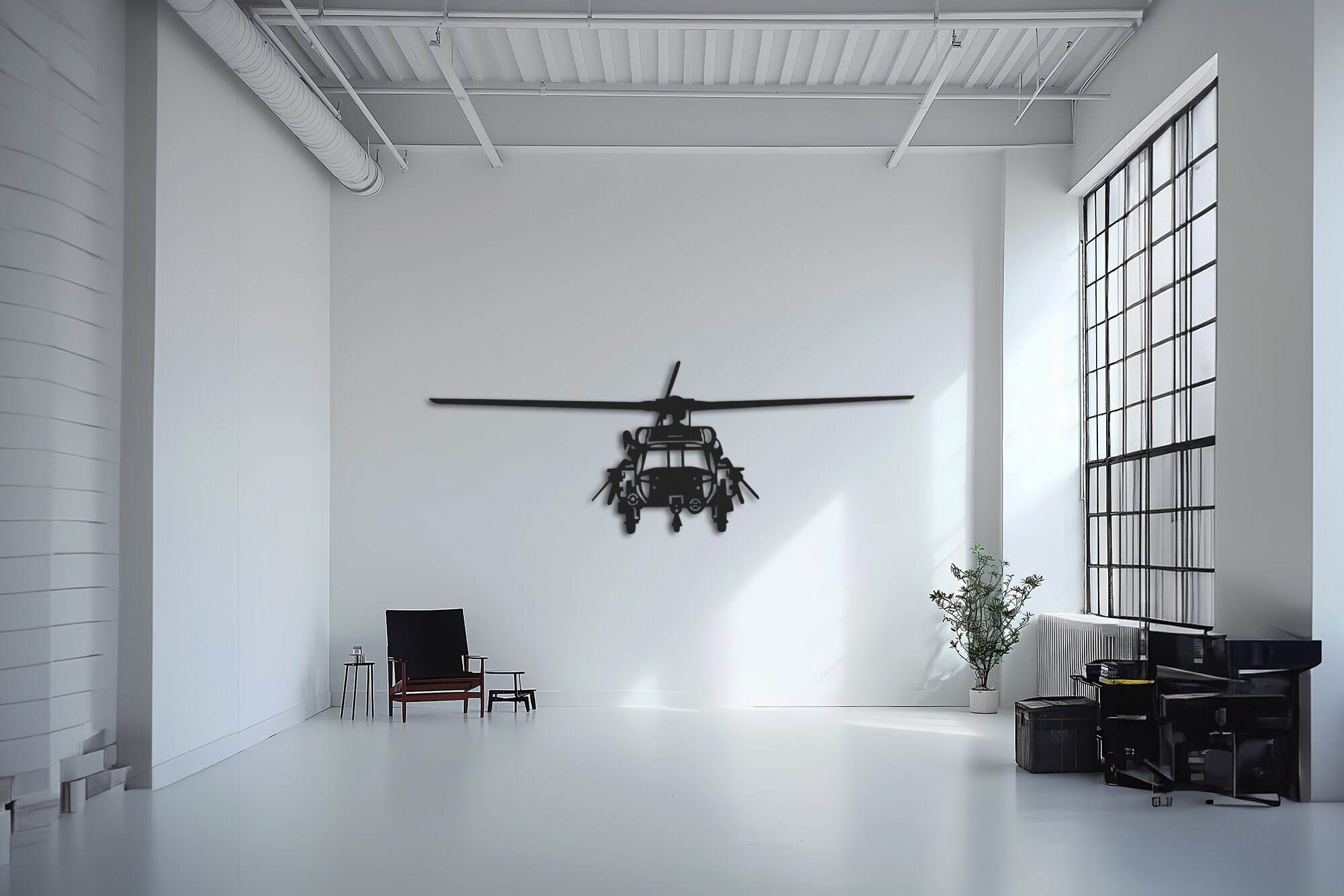 S60 Blackhawk Helicopter Silhouette - Laser Cut Metal Wall Art ...