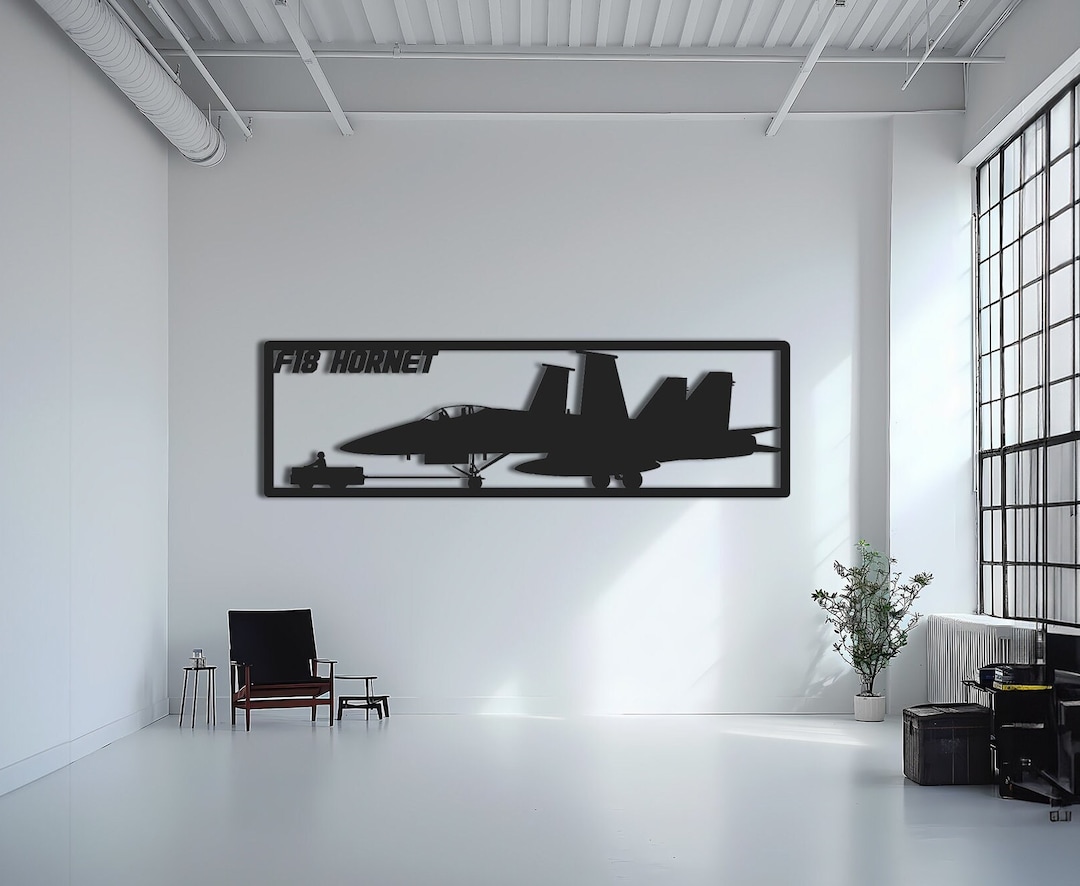 F18 Hornet Silhouette, Air Force Decor, Aviation Gift, United States ...