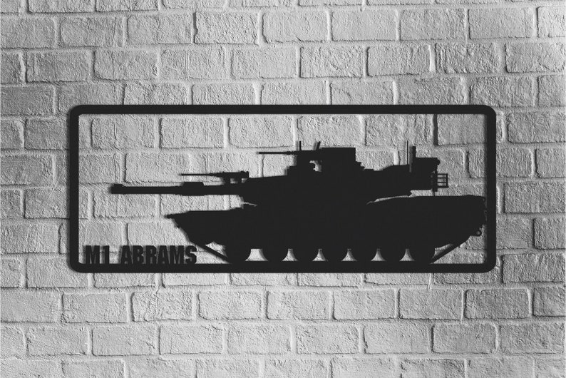 Abrams Tank Silhouette – Laser Cut Metal Wall Art, Military Decor - Etsy