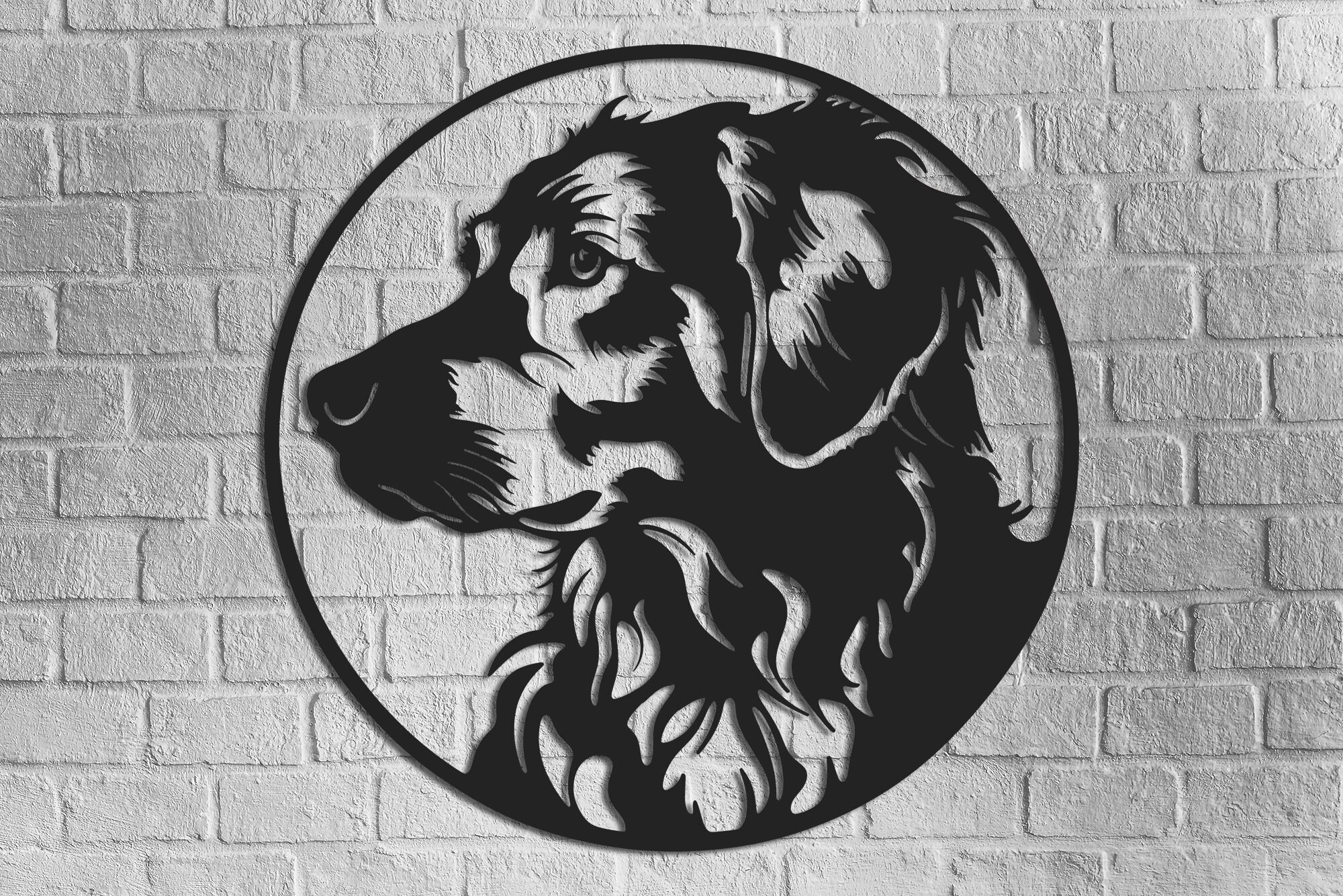 Golden Retriever Silhouette, Laser Cut Metal Wall Art, Dog Lover Gift ...