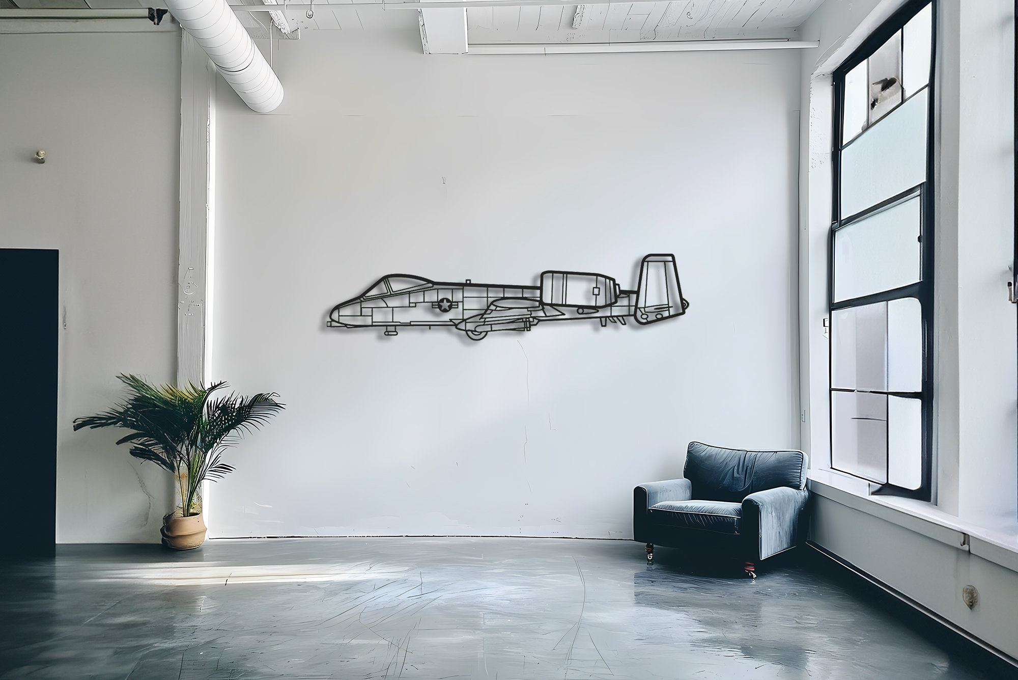 A-10 Thunderbolt Silhouette - Laser Cut Metal Wall Art, Military ...