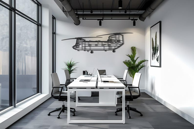 CH-47 Chinook Metal Wall Art - Laser Cut Military Helicopter Decor - Etsy
