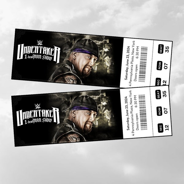 Printable Wwe Ticket - Etsy