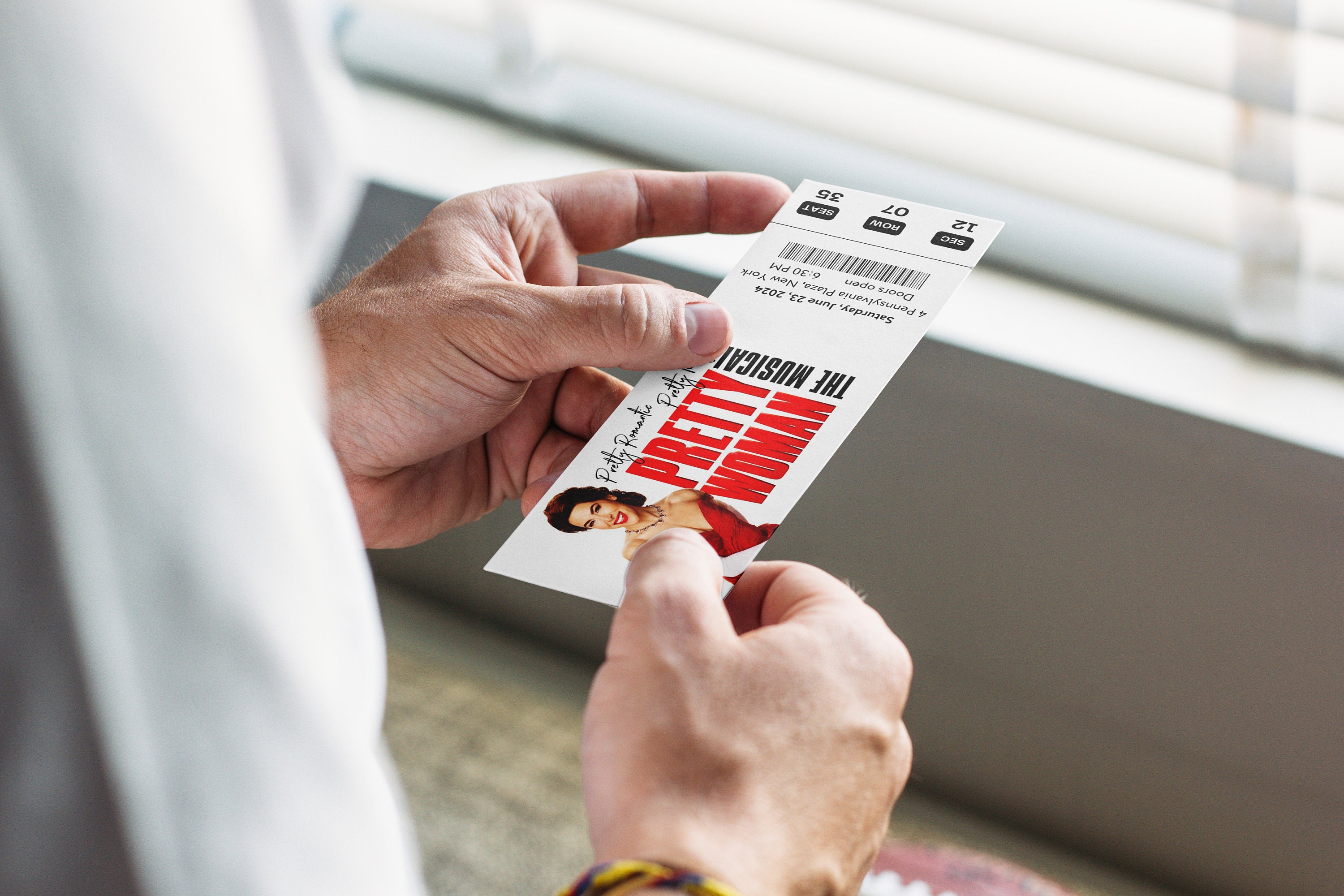 Printable Pretty Woman Musical Theatre Digital Tickets, Broadway ...