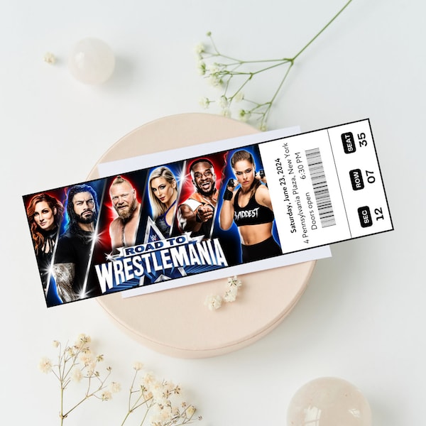 Printable Wwe Ticket - Etsy