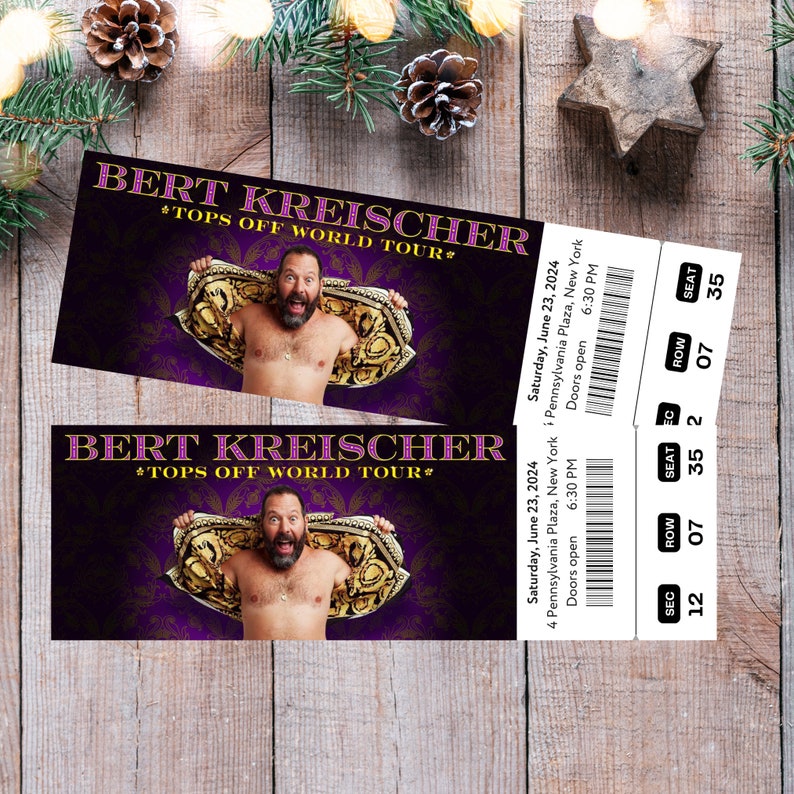 Printable Bert Kreischer Tops off World Tour Digital Tickets, Broadway ...