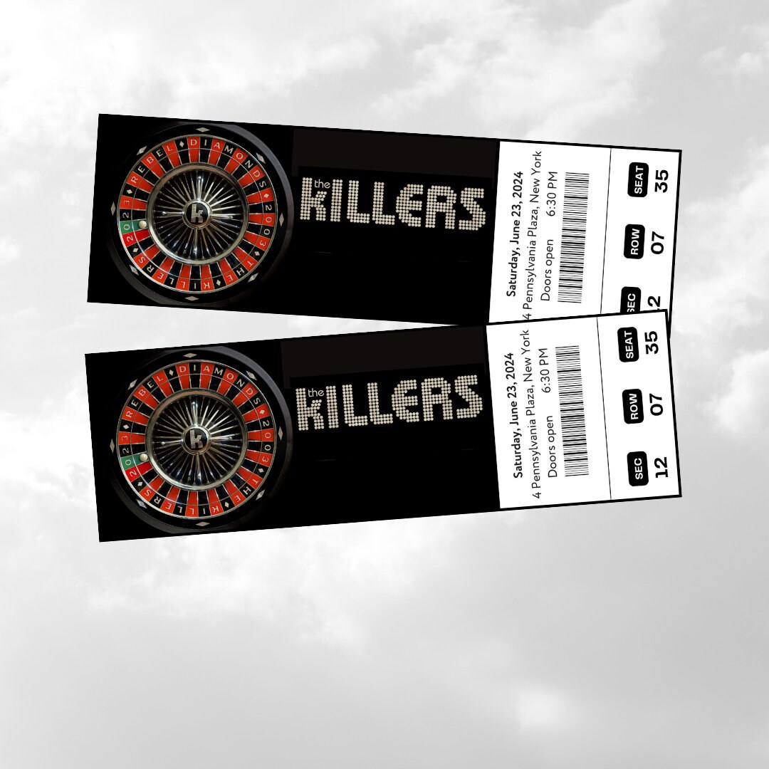 Printable the Killers Rebel Diamonds Tour 2024 Digital Tickets ...