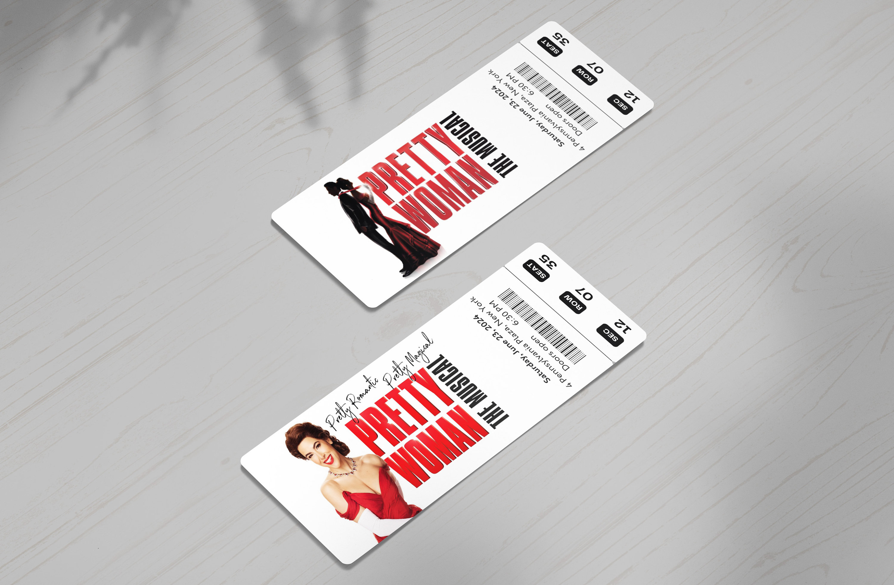 Printable Pretty Woman Musical Theatre Digital Tickets, Broadway ...