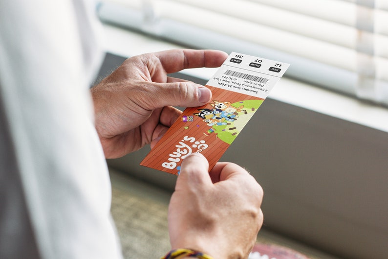 Printable Bluey's Big Play the Stage Show Digital Tickets, Editable ...