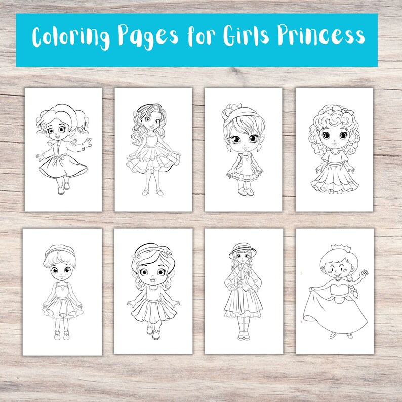 5 Princess Short Stories for Kids, Princess Coloring Pages, Princess ...
