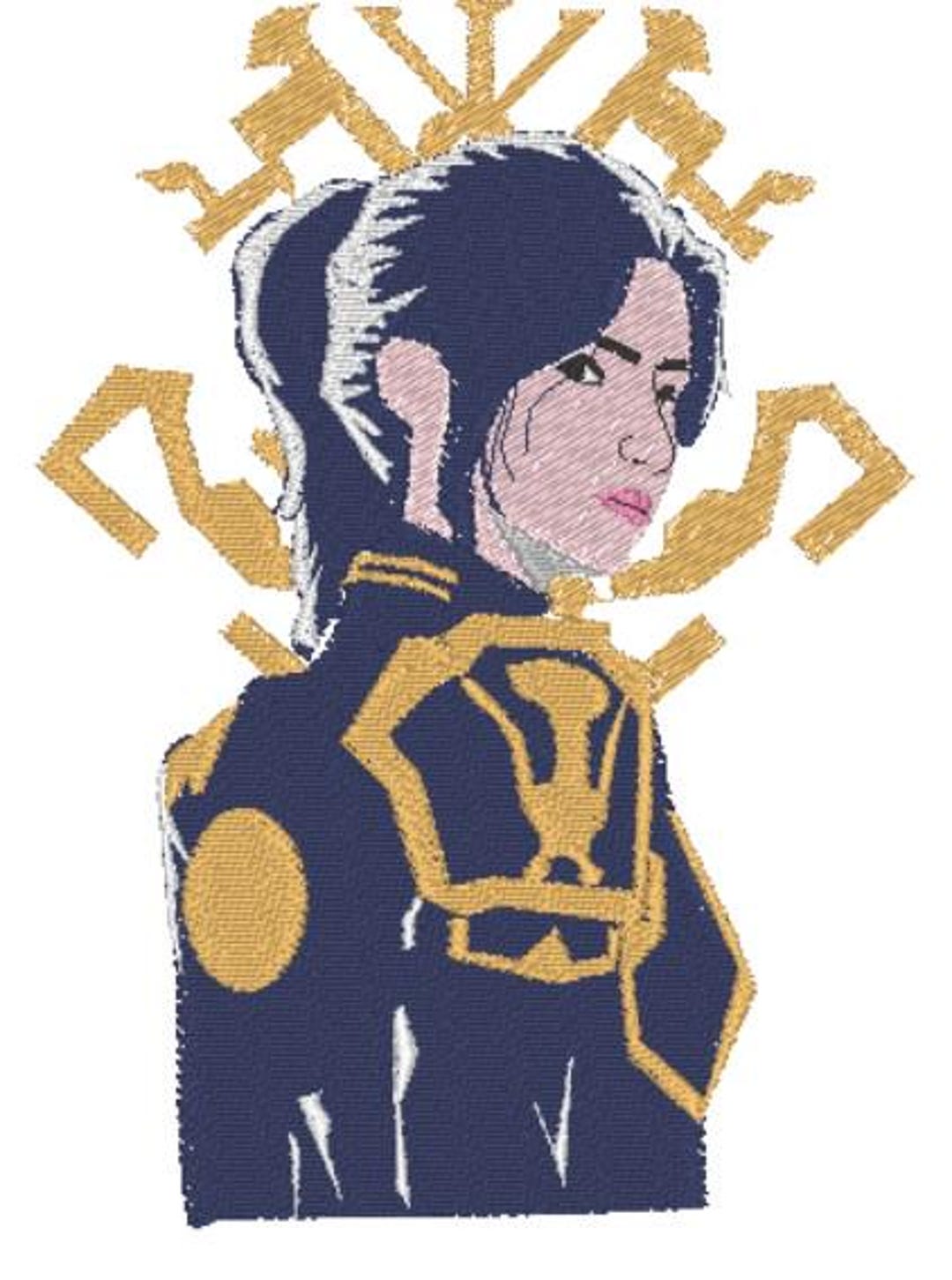 League of Legends Caitlyn Embroidery Design for Clothing & Accessories ...