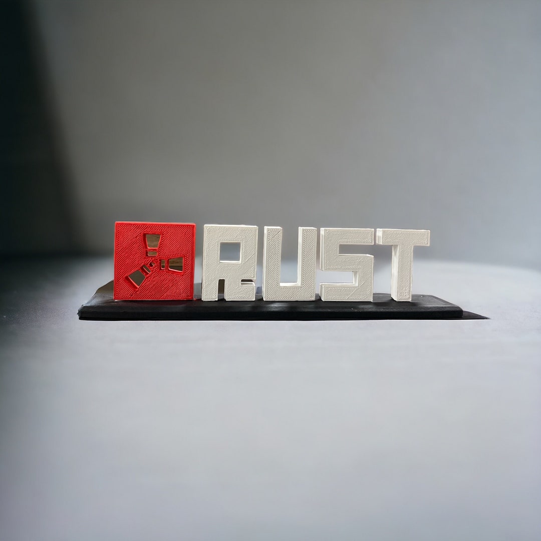 Rust Game Logo Gamer Desk Decor - Etsy