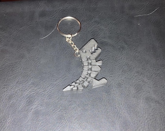 Flexi T Rex Dino Fidget 3D Printed Keyring Keychain Gift 3D Printed in ...