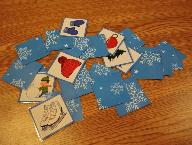 Winter Matching Game Printable, Memory Game (digital Download) - Etsy