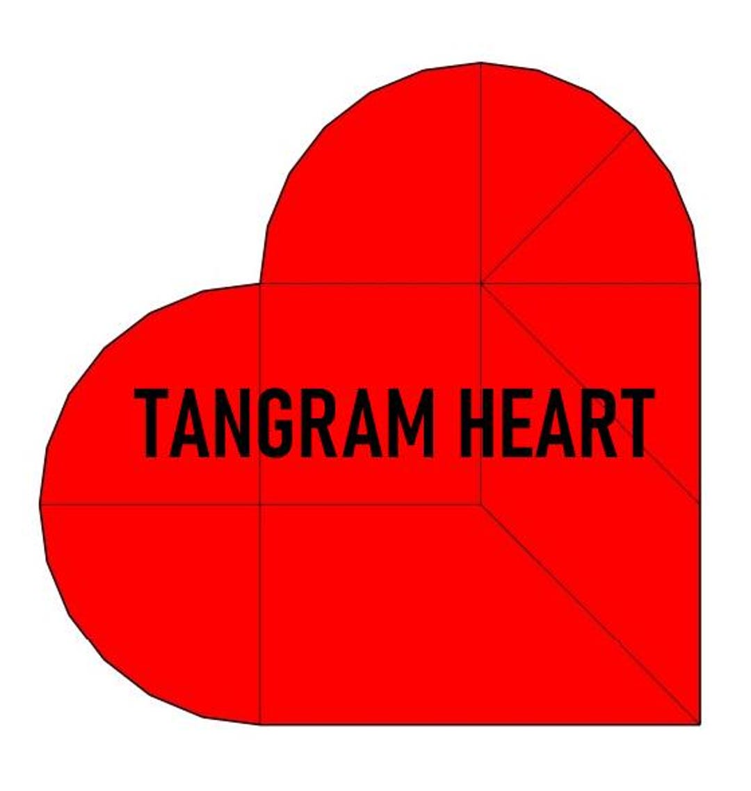 Tangram Heart, Valentines Puzzle, Tangram Puzzle for Valentines - Etsy