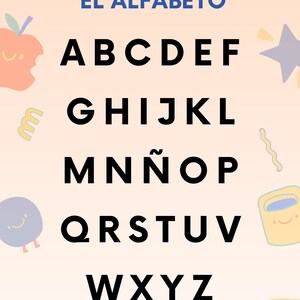 Educational Posters Spanish Learning Posters for Preschooler Learning ...
