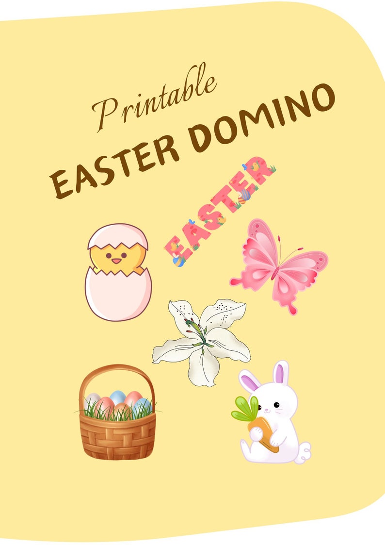 Easter Domino Printable Game - Etsy