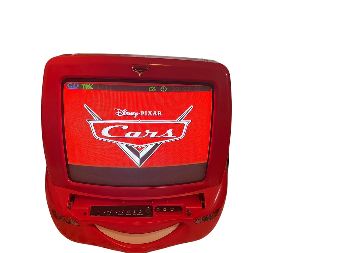 Disney Pixar Cars Lightning Mcqueen Vintage Retro Tv/dvd Combo ...