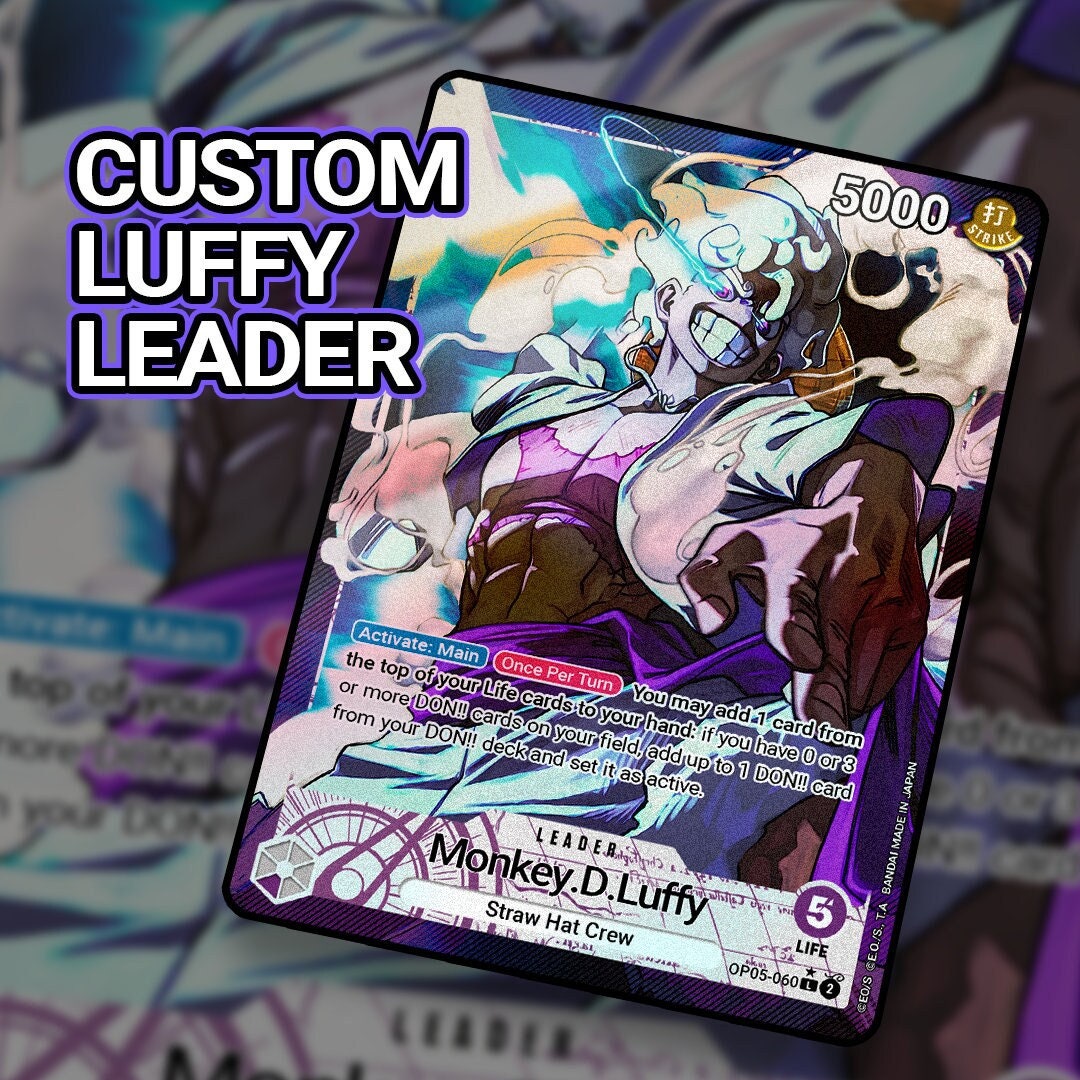 Luffy Custom Leader Custom One Piece Cards Australia - Etsy