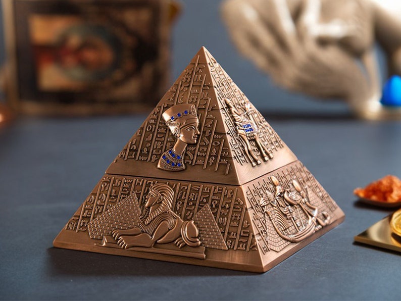 Pyramid Ashtray Metal Ashtrays Ashtray Decoration Fine Furnishings - Etsy