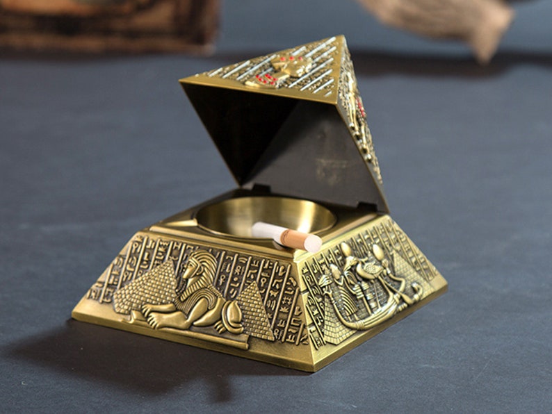 Pyramid Ashtray Metal Ashtrays Ashtray Decoration Fine Furnishings - Etsy