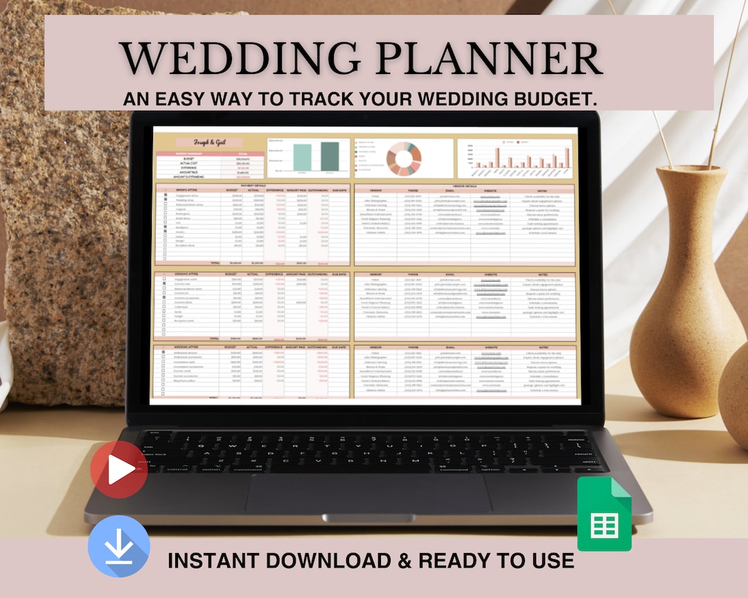 Wedding Budget | Wedding Budget Tracker, Wedding Planning Template ...
