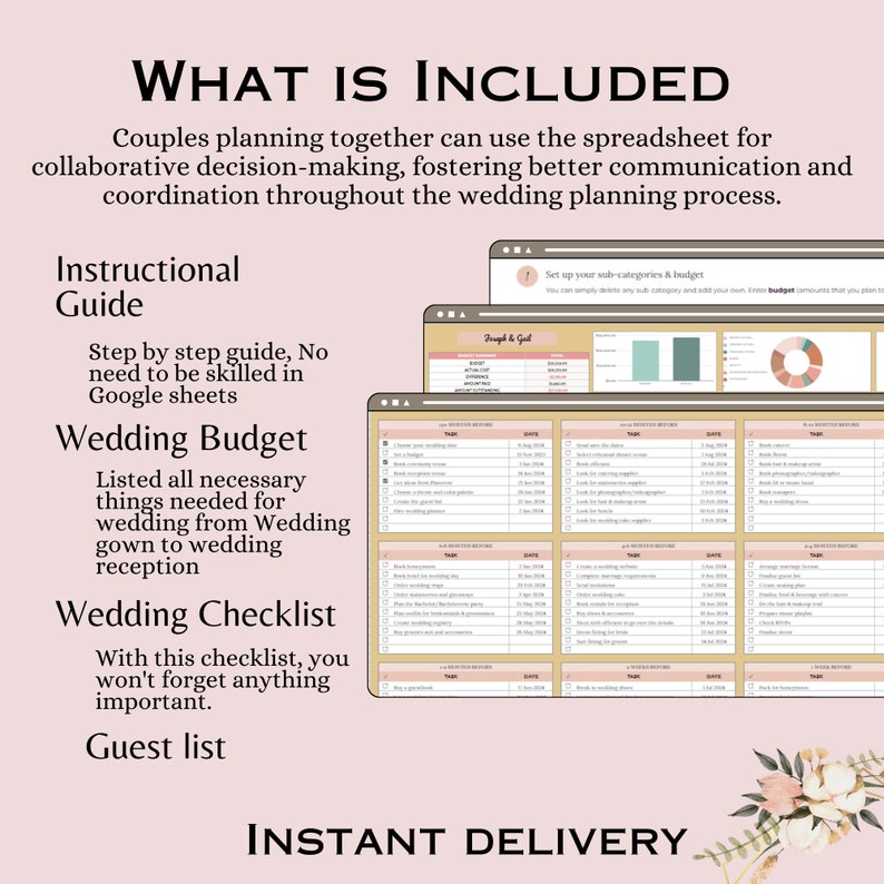 Wedding Budget Wedding Budget Tracker, Wedding Planning Template ...