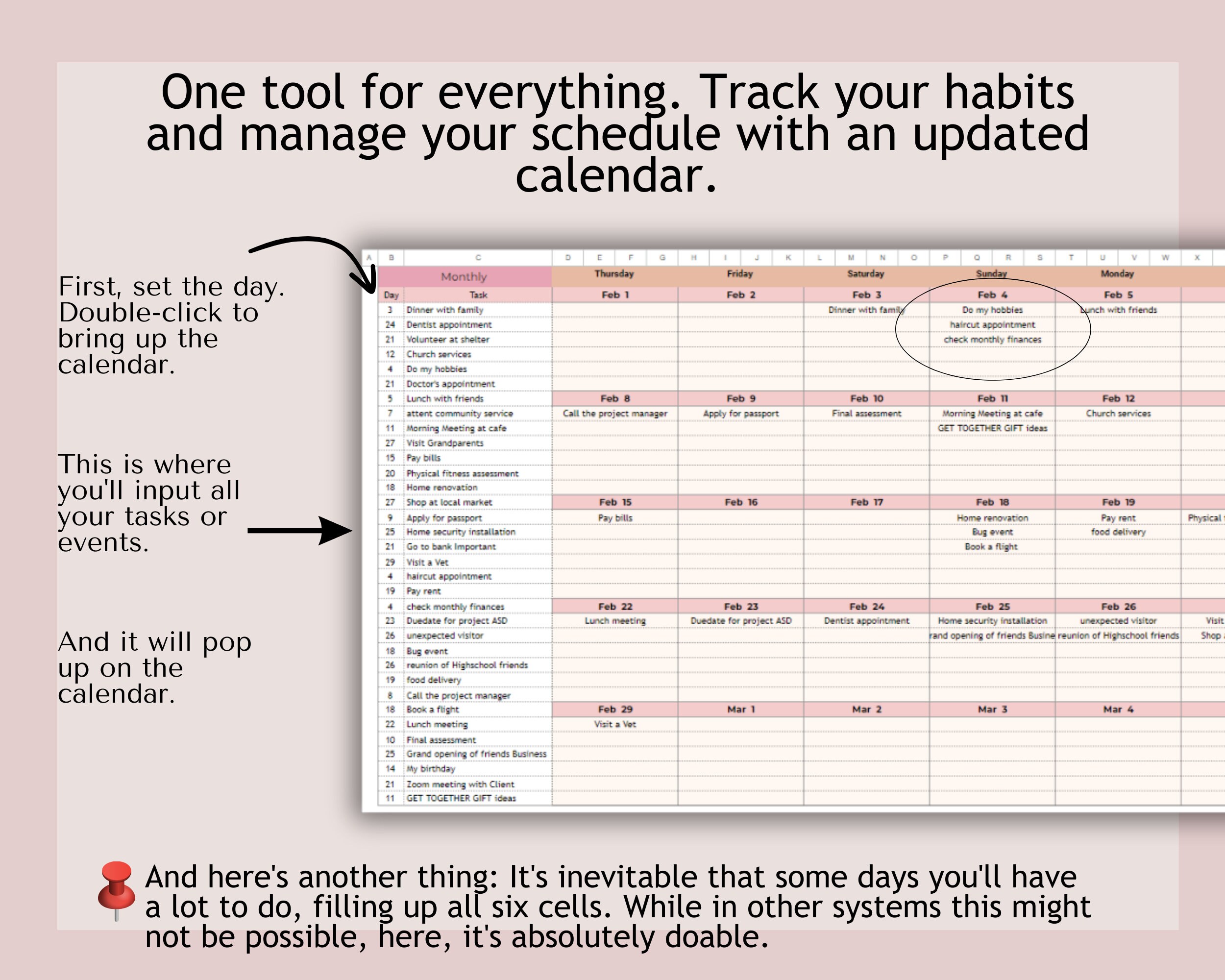 Habit Tracker Spreadsheet Digital Daily To-do List Template Habit ...