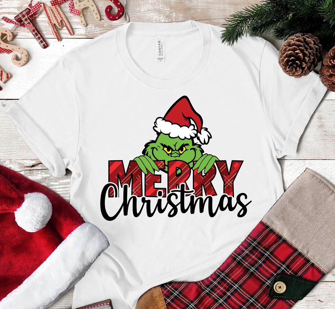 Merry Chrishmas Grinch Shirt, Devil Grinch Face Shirt, Evil Grinch Face ...