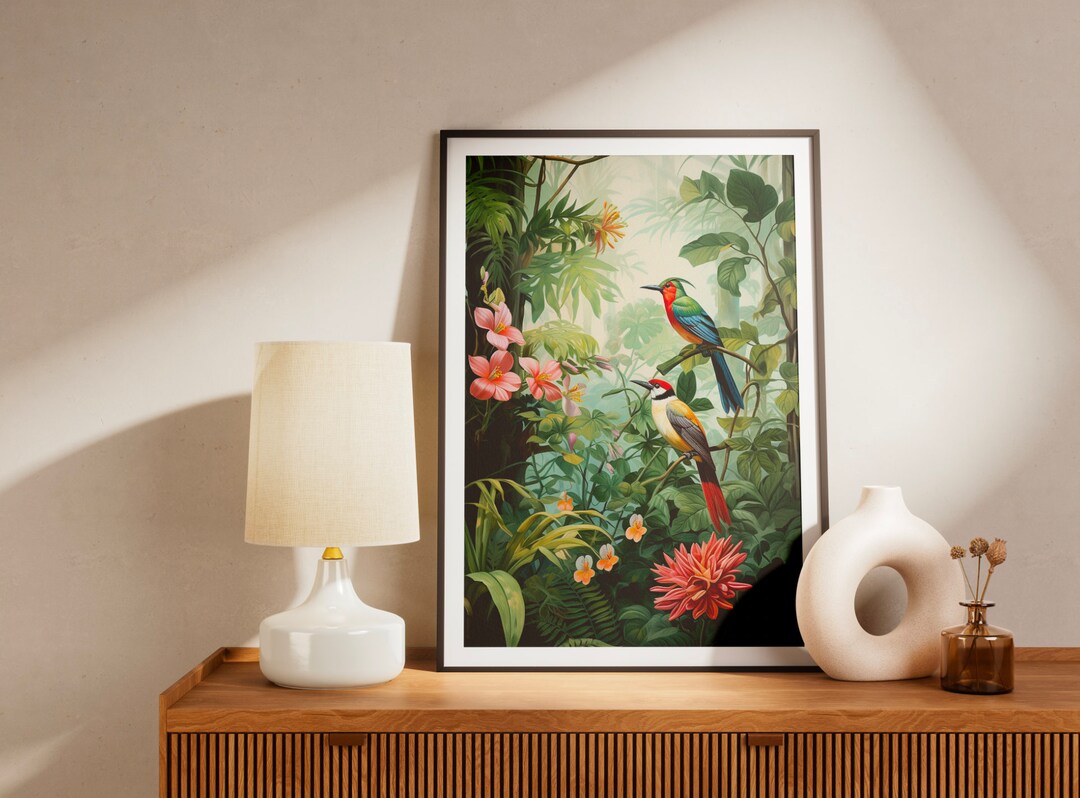 Printable Tropical Jungle Art, Tropical Poster, Tropical Print Wall Art ...