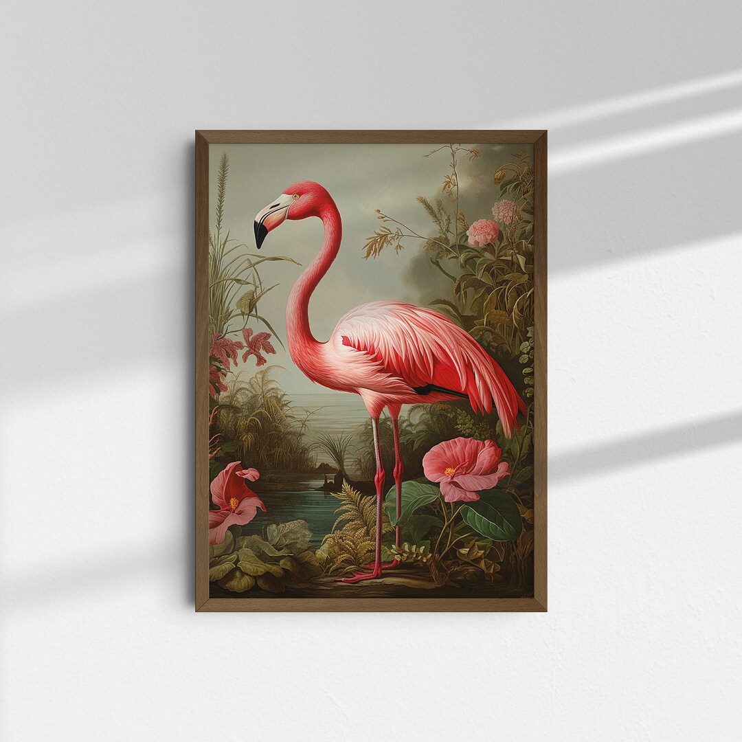 Printable Flamingo Art, Printable Flamingo Wall Art, Flamingo Poster ...