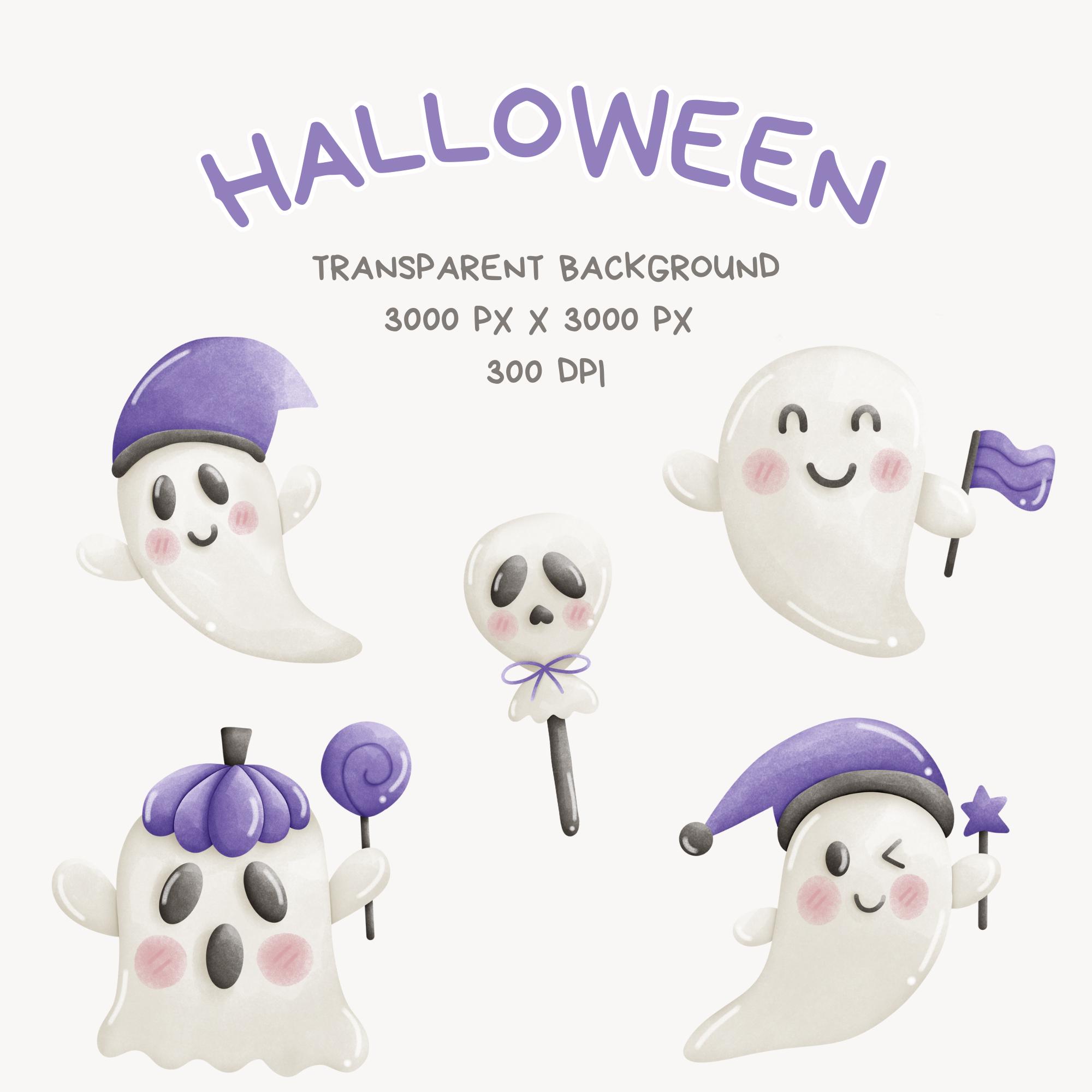 Ghost Clipart, Cute Ghost Clipart, Halloween Clipart, Cute Halloween ...