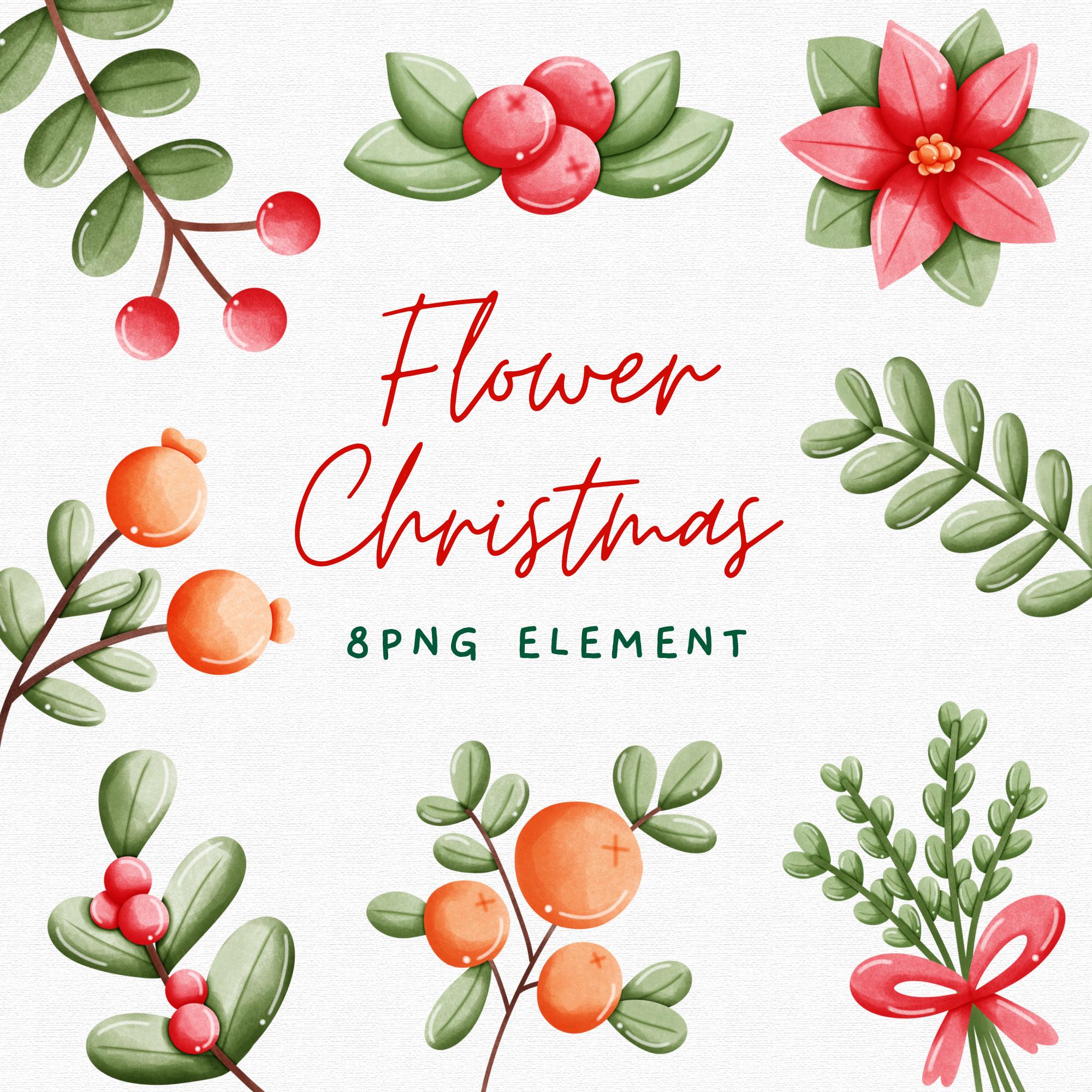 Merry Christmas , Christmas Clipart , Cute Christmas Clipart , Flowers ...