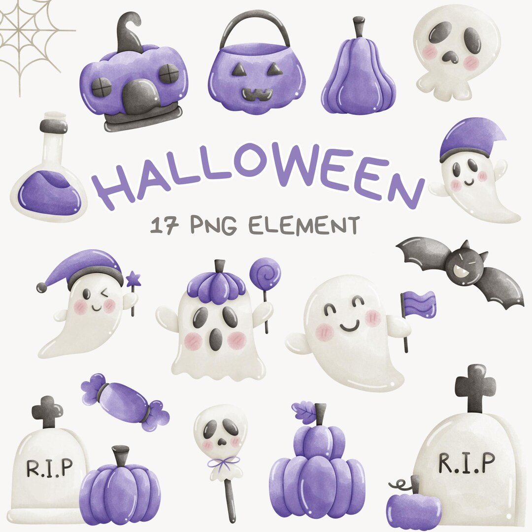 Ghost Clipart, Cute Ghost Clipart, Halloween Clipart, Cute Halloween ...