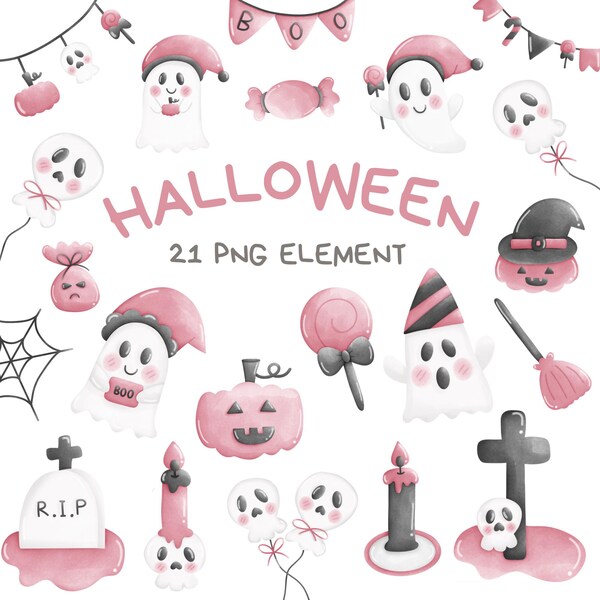 Ghost Clipart, Cute Ghost Clipart, Halloween Clipart, Cute Halloween ...