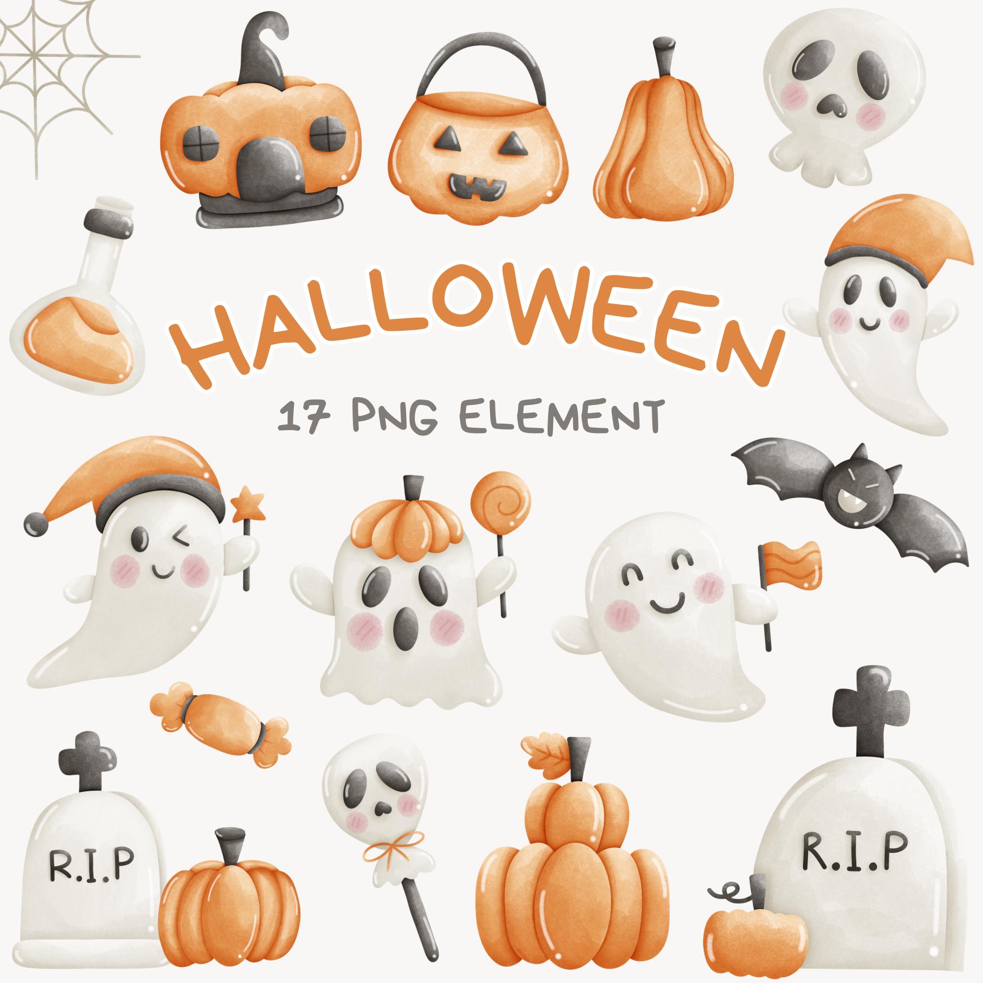Ghost Clipart, Cute Ghost Clipart, Halloween Clipart, Cute Halloween ...