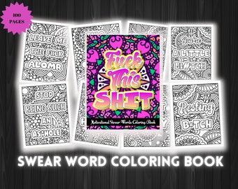 100 Swear Word Coloring Pages - Etsy