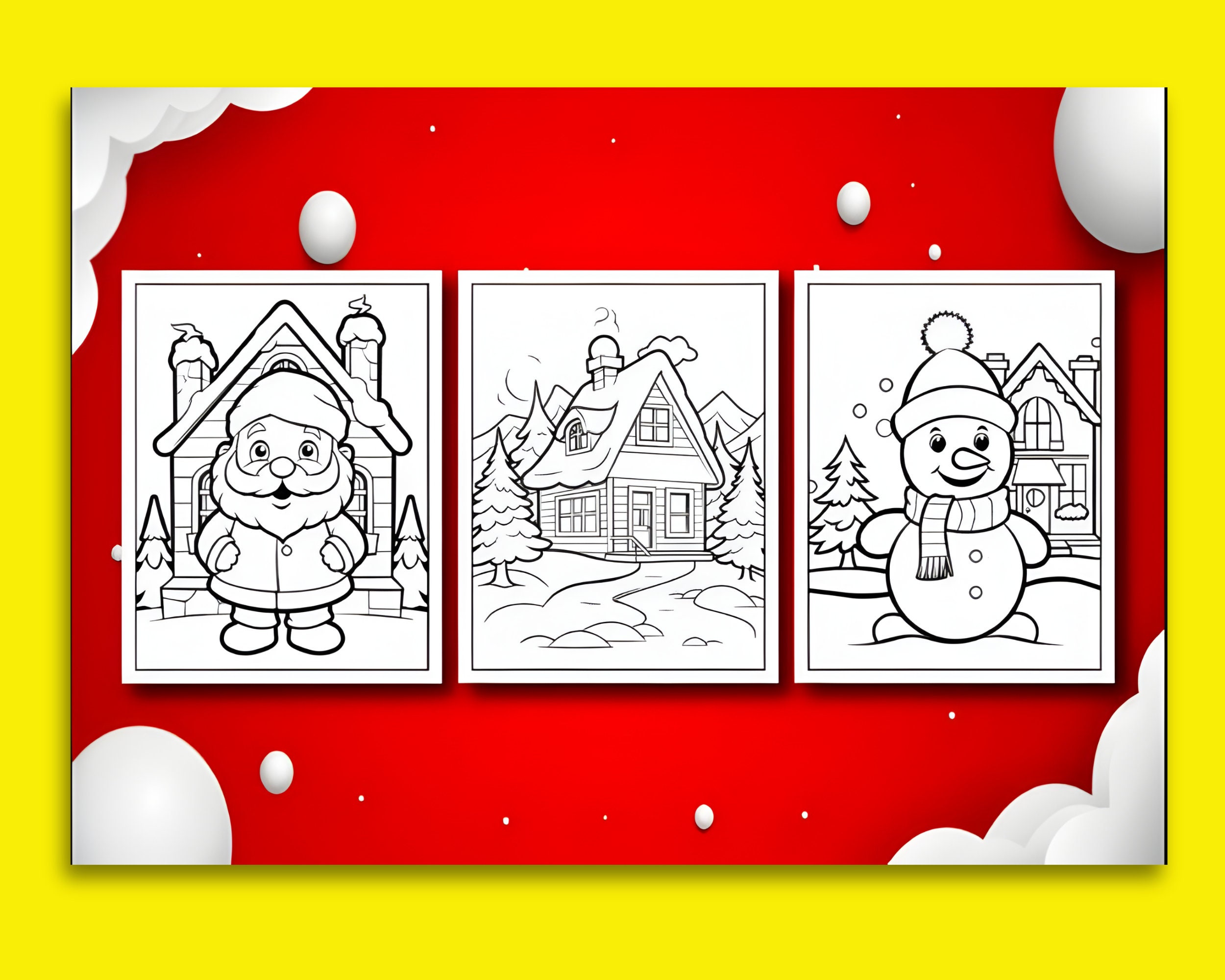 150 Christmas Coloring Pages, Christmas Printable, Christmas Games ...