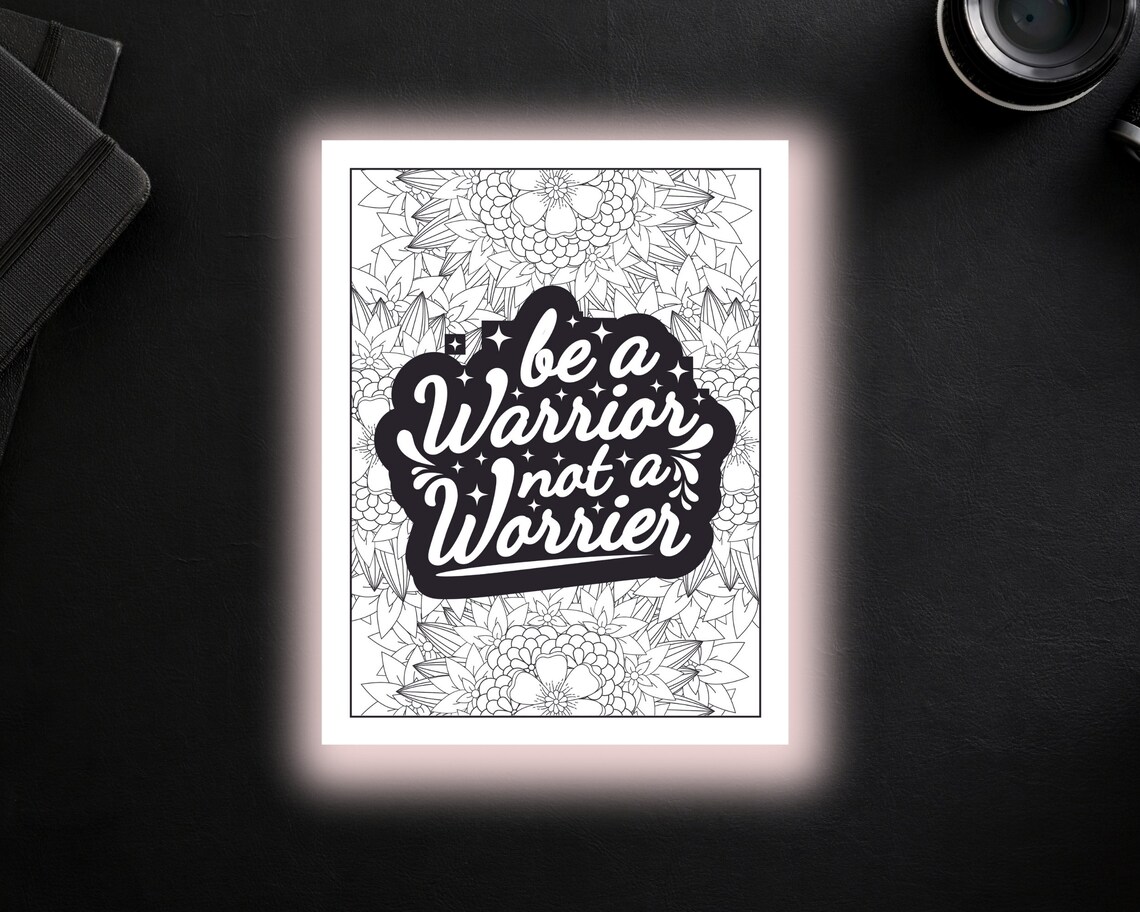 100 Adult Motivational Quotes Coloring Pages for Mental Health and ...