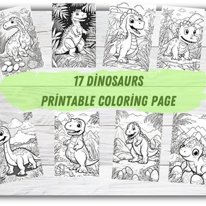 Dinosaur Coloring Pages for Kids Toddlers Preschoolers Toddlers ...