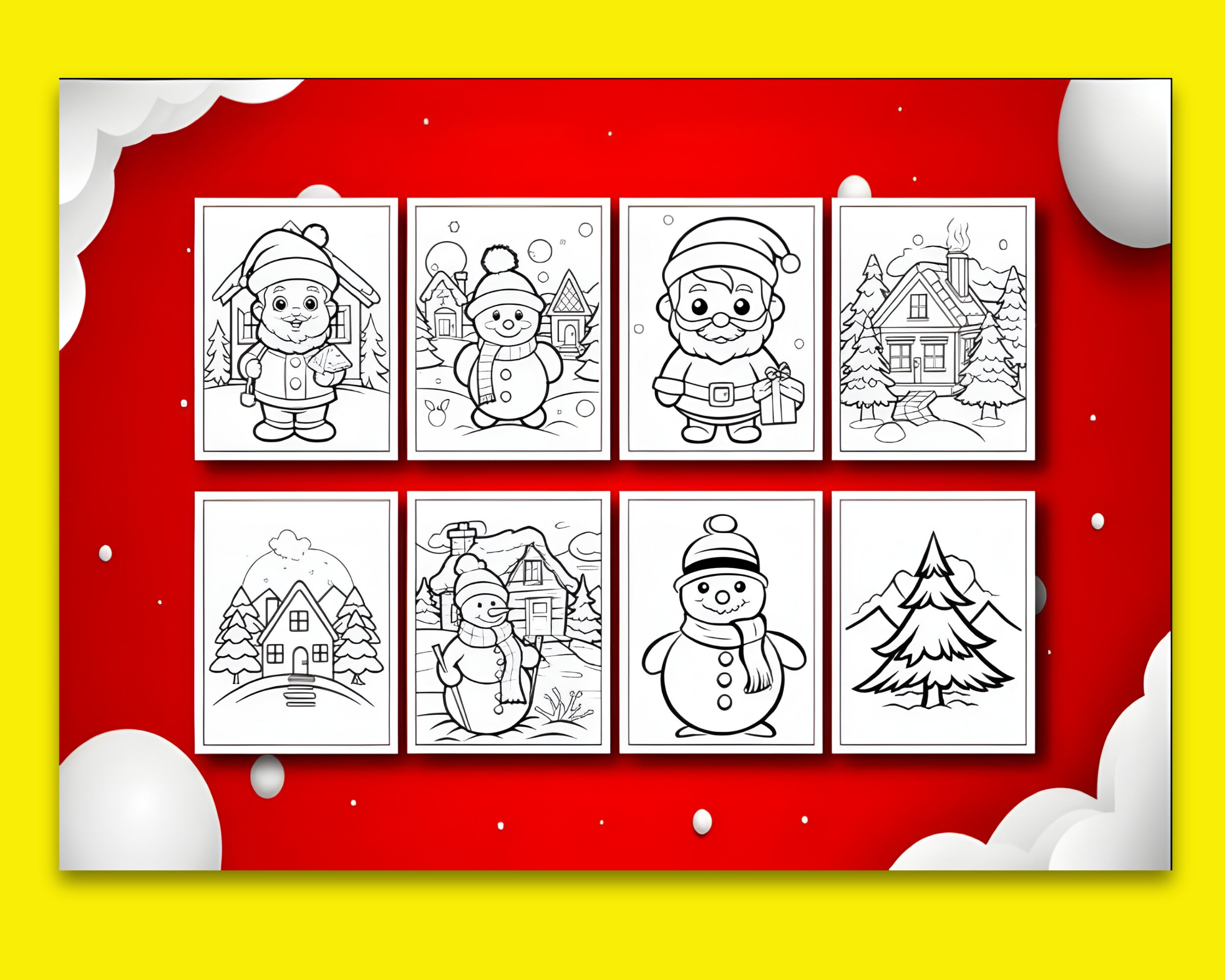 150 Christmas Coloring Pages, Christmas Printable, Christmas Games ...